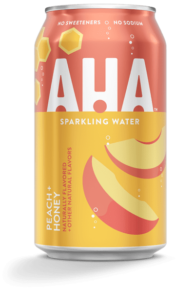 Aha Peach + Honey Sparkling Water Review | Seltzer Nation