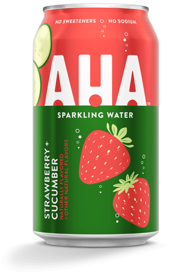 Aha Strawberry + Cucumber Sparkling Water Review | Seltzer Nation
