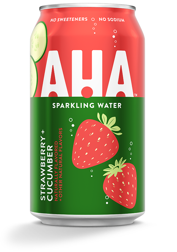 Aha Strawberry + Cucumber Sparkling Water Review | Seltzer Nation