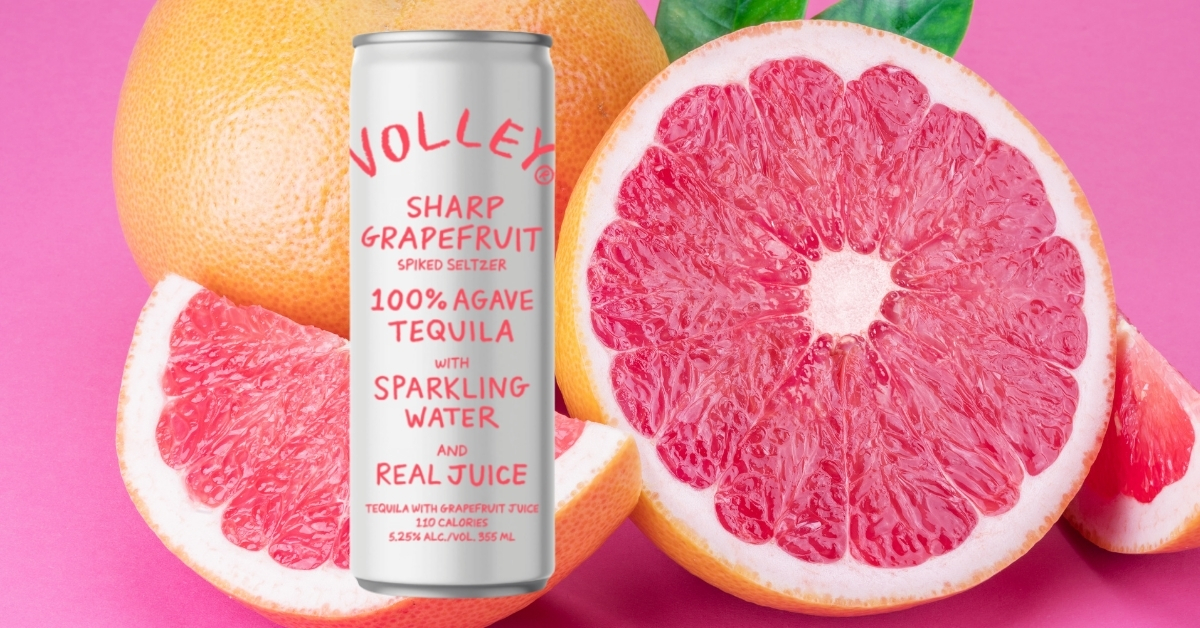 Volley Sharp Grapefruit Tequila Seltzer Review | Seltzer Nation
