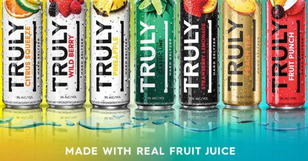 Truly Hard Seltzer with Real Fruit Juice
