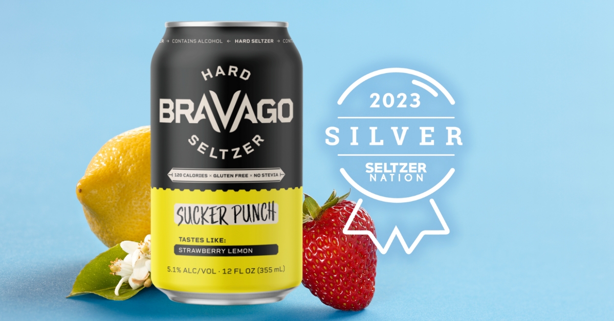 Bravago Hard Seltzer "Sucker Punch" Strawberry Lemon
