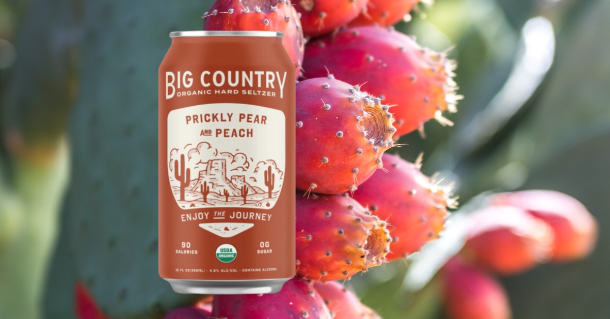 Big Country Prickly Pear and Peach Organic Hard Seltzer